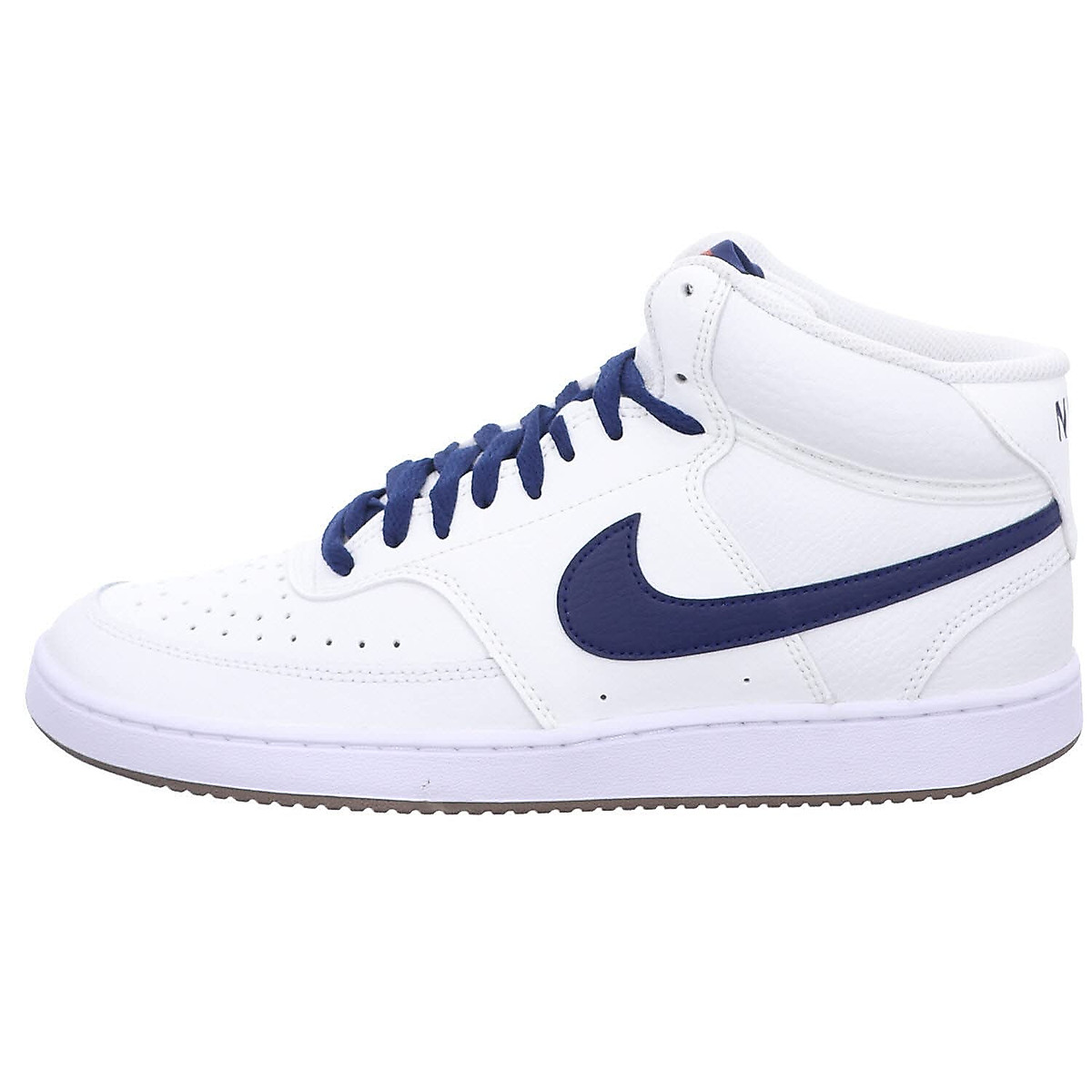 Nike Men's Court Vision Mid Sneaker, Black/White, 10.5 Regular US