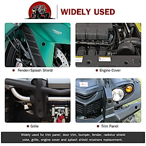 moveland ATV UTV Nylon Body Rivets Fasteners Clips for Honda Rancher Foreman Rubicon Rincon TRX680 TRX650, UTV Fender Push Clips for Polaris Ranger RZR Can Am Kawasaki Teryx - 60 PCS