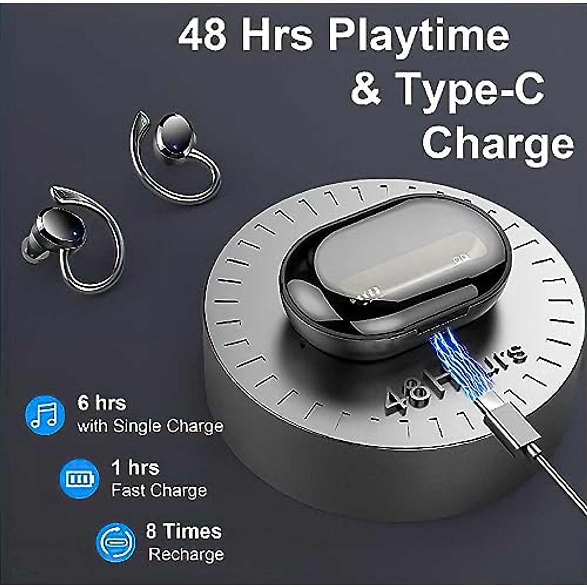 Upgrade Your Everyday Headphones or Wired Earbuds with These Workout, Noise Cancelling Earbuds, True Wireless Earbuds Over Ear Dynamic Sounding TWS i25 Bluetooth v5.1, HiFi, Waterproof Earbuds.
