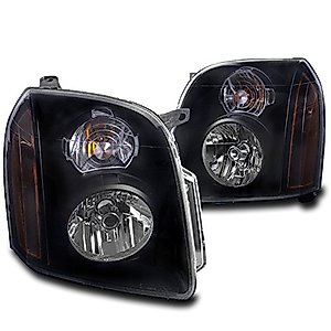 ZMAUTOPARTS Replacement Headlights Headlamps Black Compatible with 2007-2014 GMC Yukon/Yukon XL