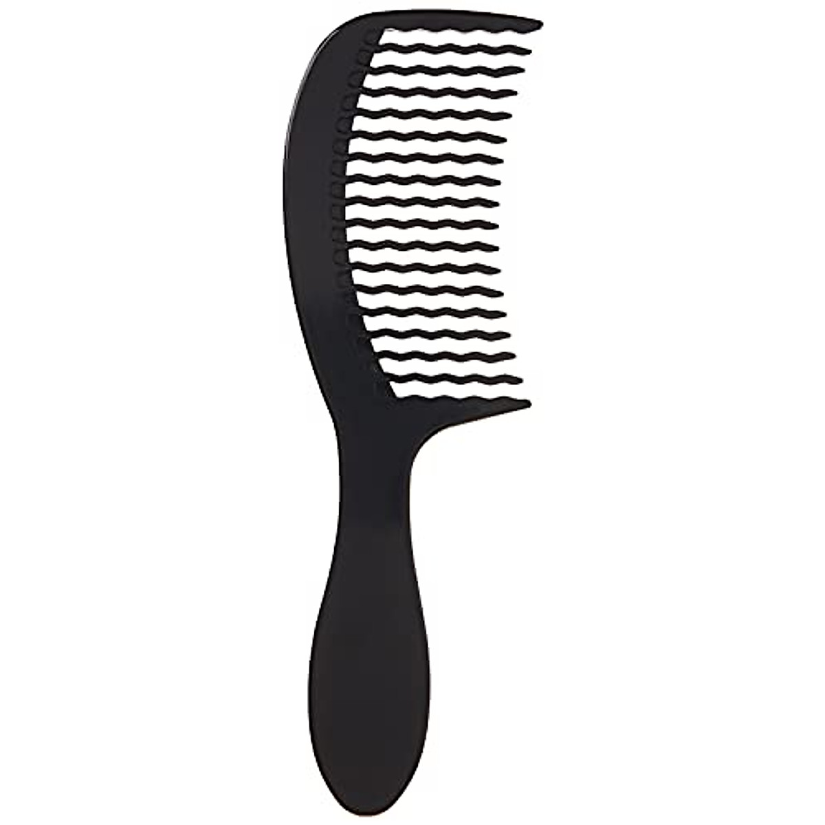 Wet Brush Detangling Comb, Black - Wide Tooth Hair Detangler with WaveTooth Design that Gently and Glides Through Tangles - Brush Throough Conditioner and Hair Masks - Gentle On Scalp and Pain-Free