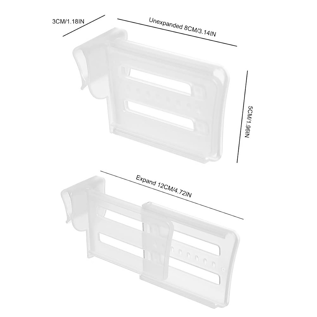 Wsrcxx Adjustable Snap-in Fridge Space Allocator Refrigerator Splitter Refrigerator Dividers Refrigerator Side Door Separator Fridge Space Allocators for Home Kitchen Supplies