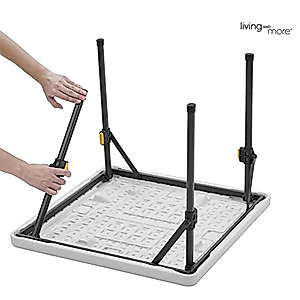 Living and More Kids Square Table, 24inch, White