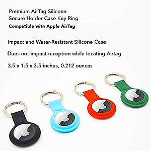 Apple AirTag Holder Keychain Apple AIR TAG NOT Included Air tag Case Waterproof Key Ring - Airtag Holder 4 Pack - Airtag Case - GPS Finder.