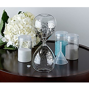 Lillian Rose Unity Sand Hour Glass, 8" x 3.25", Clear