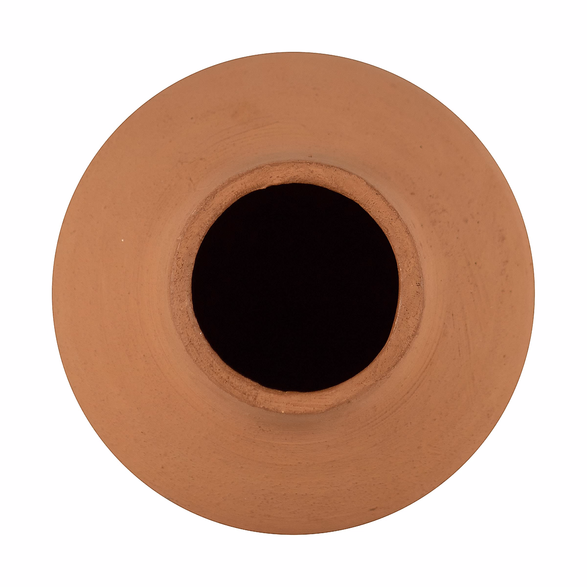 Foreside Home and Garden Natural Handthrown Terracotta Bud Vase with Southwest Pattern