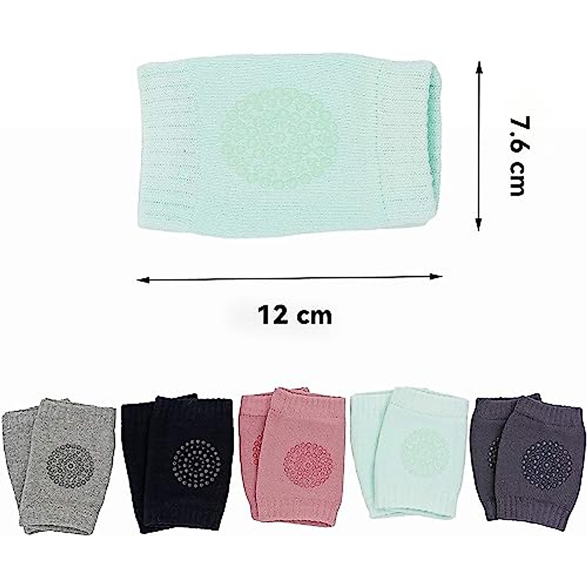 Hidetex Baby Leg Sleeve for Crawling – Infant Kneepads,Elastic Leg Warmers, Anti-Slip Leg Protector for Unisex Baby(5 Pairs) (Model 1)