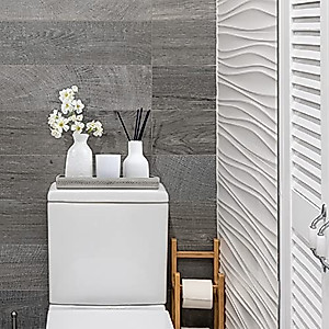 Concrete Tray, Bathroom Trays for Counter, Stone Tray, Cement Tray, Vanity Trays for Bathroom and Home Decor, 11L x 4.9W x 1.1H inches