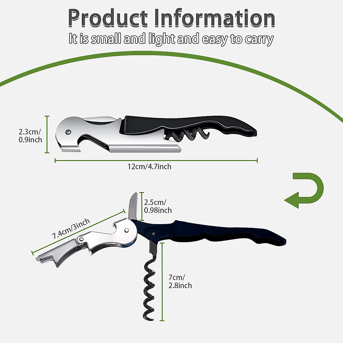 Professional Wine Opener,Best Bottle Opener For Beer or Wine, All-In-One Waiters Corkscrew,The Favored Choice of Sommeliers, Waiters and Bartenders Around the World,10Packs