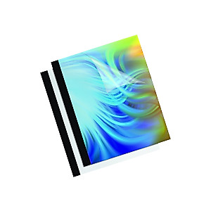 Fellowes 5222801 Thermal Covers, 1/4-Inch, 31-60 Sht Cap, 10/PK, Clear/Black