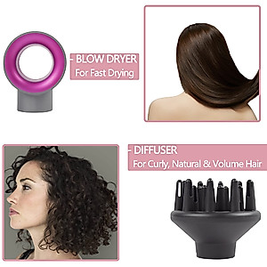 4 in 1 Blow Dryer Brush with Diffuser, Hair Dryer Brush and Volumizer, One-Step Hot Air Brush for Women, Detachable Hair Dryer Styler 1100W for Straightening Curling Drying Scalp Massage Styling