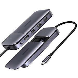 Feilx Ultra-Slim Data USB Hub for MacBook, Mac Pro, Mac Mini, iMac, Surface Pro, XPS, PC, Flash Drive, Mobile HDD