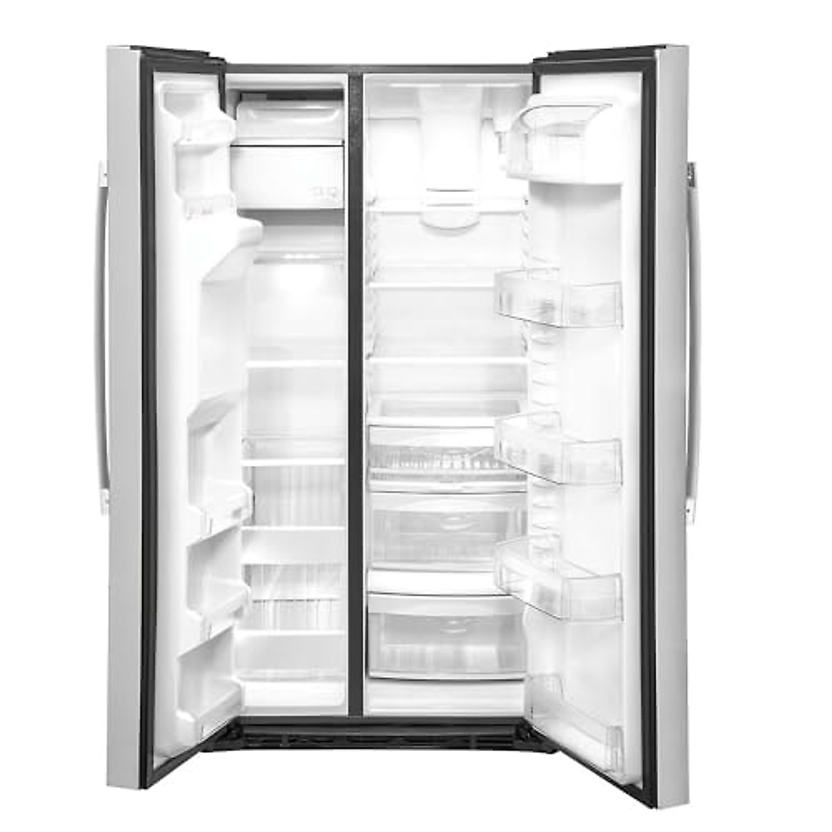 GE GSS25IYNFS 36" Side by Side Refrigerator with 25.14 cu. ft. Total Capacity Showcase LED Lighting and Hidden Hinge in Stainless Steel