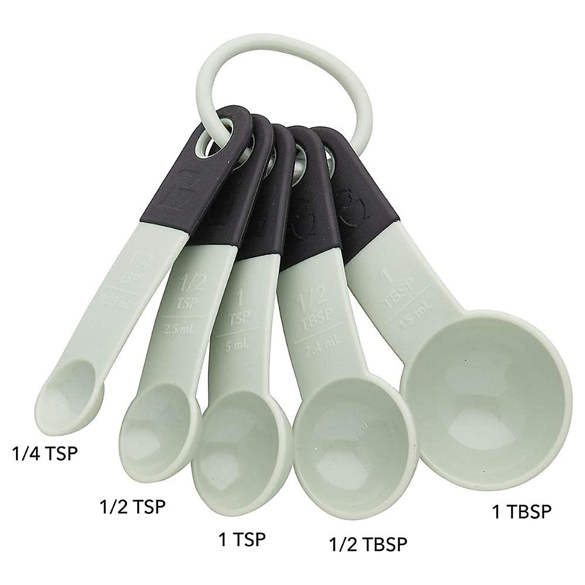 KitchenAid - KE057OHPIA KitchenAid Classic Measuring Spoons, Set of 5, Pistachio/Black