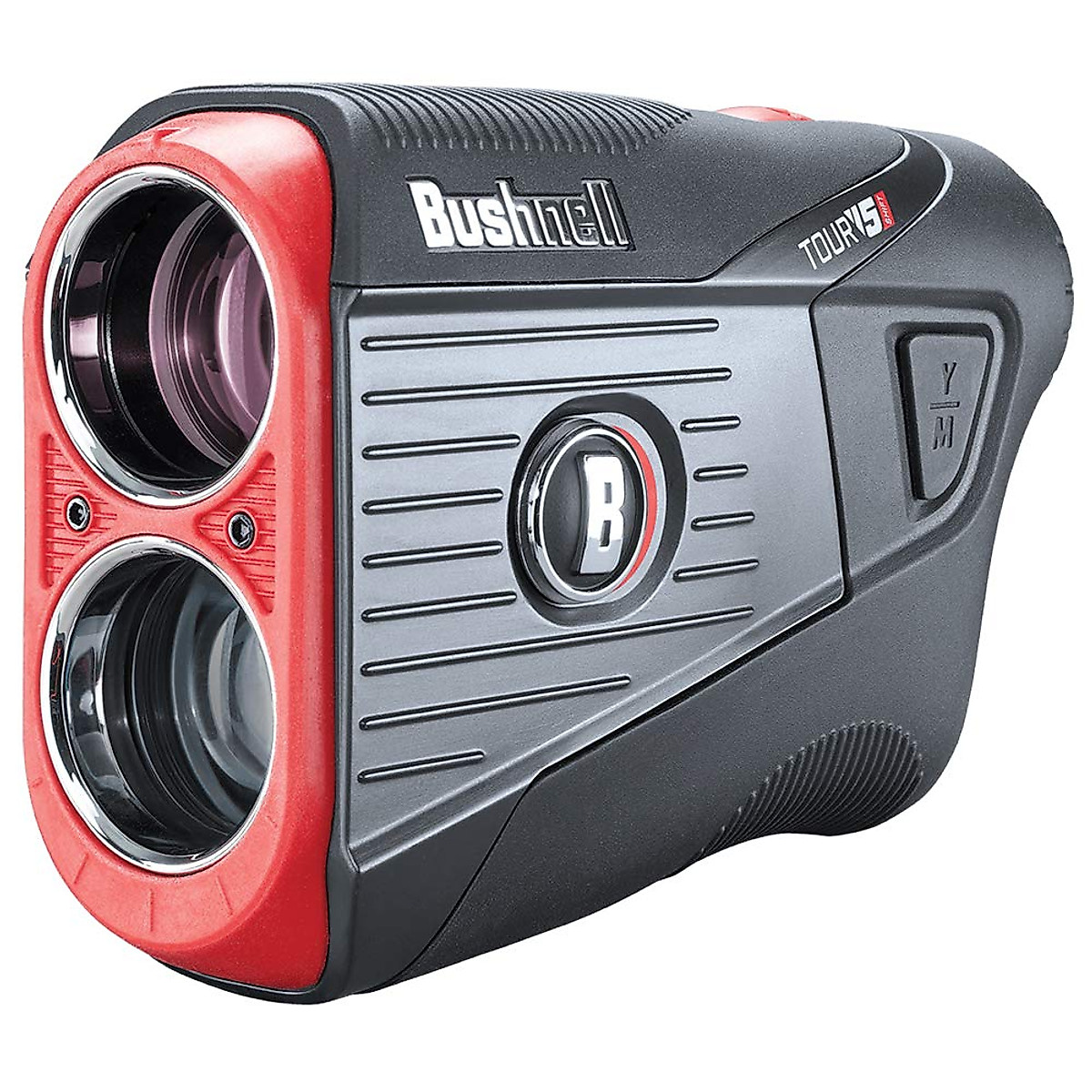 Bushnell Tour V5 (Standard) Golf Laser Rangefinder Patriot Pack PlayBetter Bundle | with Carrying Case, Divot Tool, PlayBetter Microfiber Towel and Two Batteries | Pinseeker Jolt, 6X Mag | 201901P