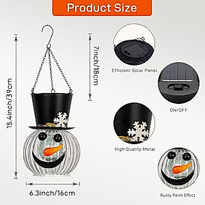 dreamskip Halloween Solar Lights Outdoor, 2 Pack Solar Powered Halloween Decorations, Pumpkin and Eyeball Halloween Pathway Stake Lights for Outside Yard Porch Lawn Garden (DR-YF47062811-FBA)