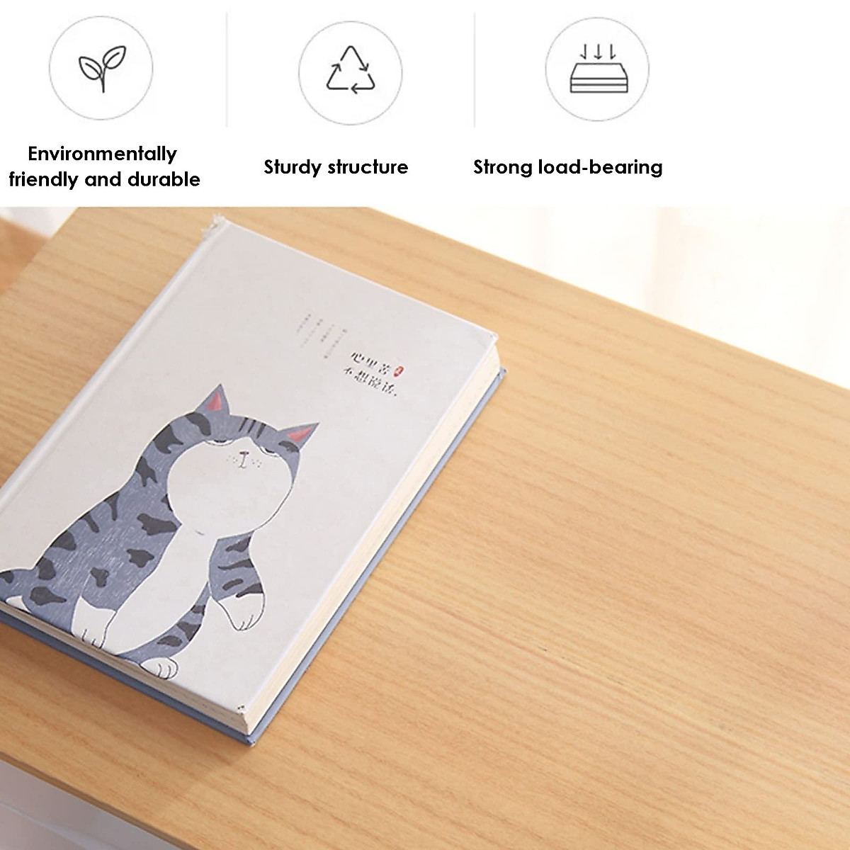 LEYT Wooden Desktop Storage Box with Lockable Drawers, Office Supplies A4/Receipt File Organizer, Flat File Cabinet (Color : C)