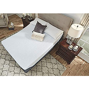 Signature Design by Ashley 14 Inch Elite Plush Mattress, Green Tea & Charcoal Infused Gel Memory Foam, California King