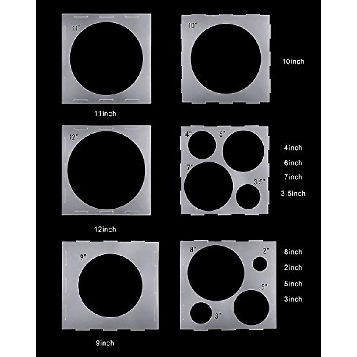 Auihiay 12 Holes Balloon Sizer Cube Box Collapsible Plastic Box Measurement Tool for Party Birthday Wedding Balloon Decorations Creating Balloon Arch Columns(2-12 Inch)