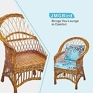 JMGBird Outdoor Chair Cushion Tufted Pillow, Deep Seat Chair Cushion Set 22"x22" Outdoor Cushions for Patio Furniture