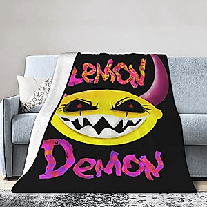 Lemon Demon Blanket Flannel Super Soft Fleece Lightweight Throw Blanket for Bed Couch Sofa 50"X40"