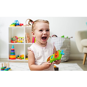 eKids Cocomelon Toy Remote Control for Toddlers, Musical Toy with Built-in Microphone and Nursery Rhymes for Children, for Fans of Cocomelon Toys and Gifts