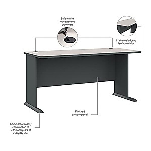 Bush Business Furniture Series A Home-Office-desks, 60W, Slate