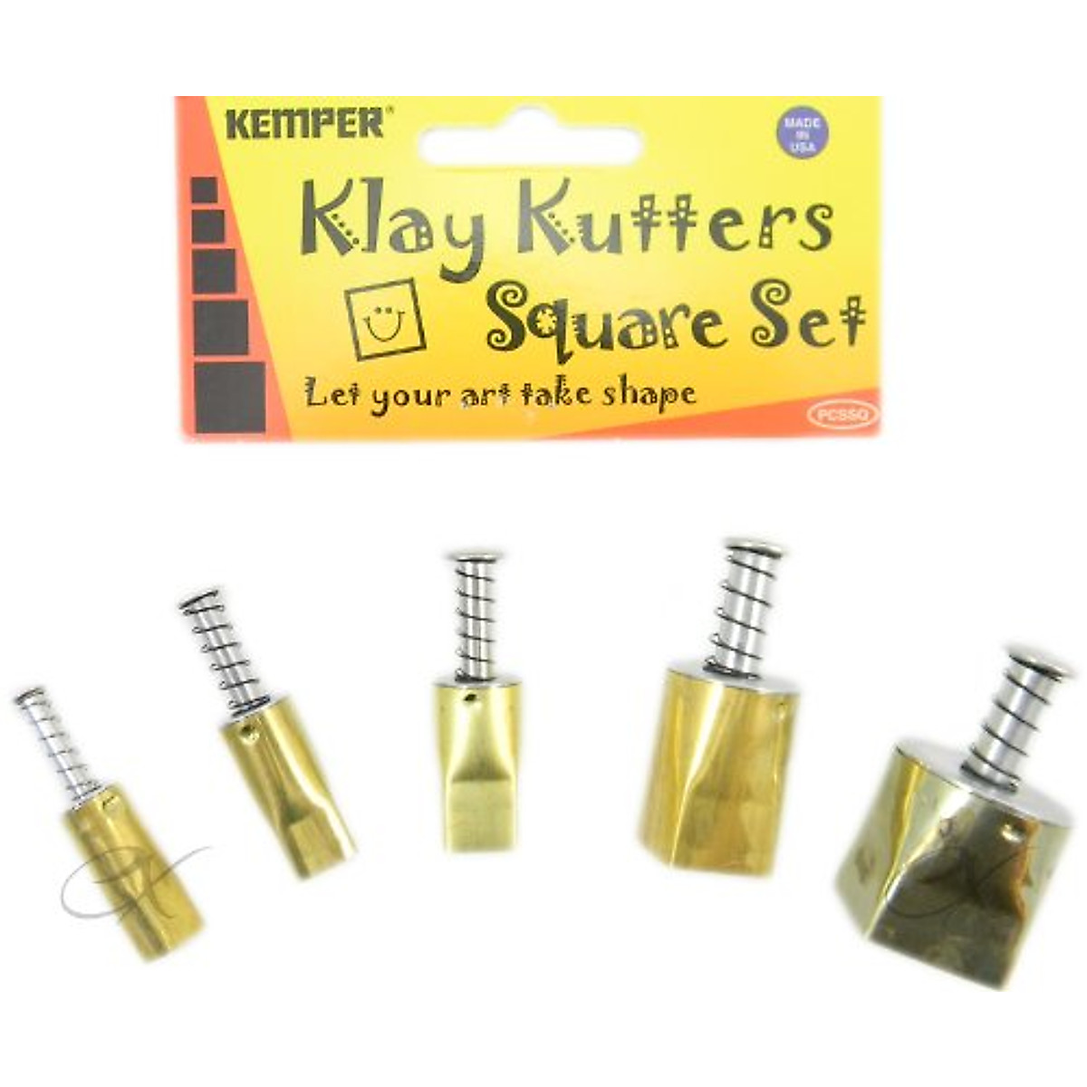 Kemper Clay Pattern Cutters -5 Pc Square Set by Kemper