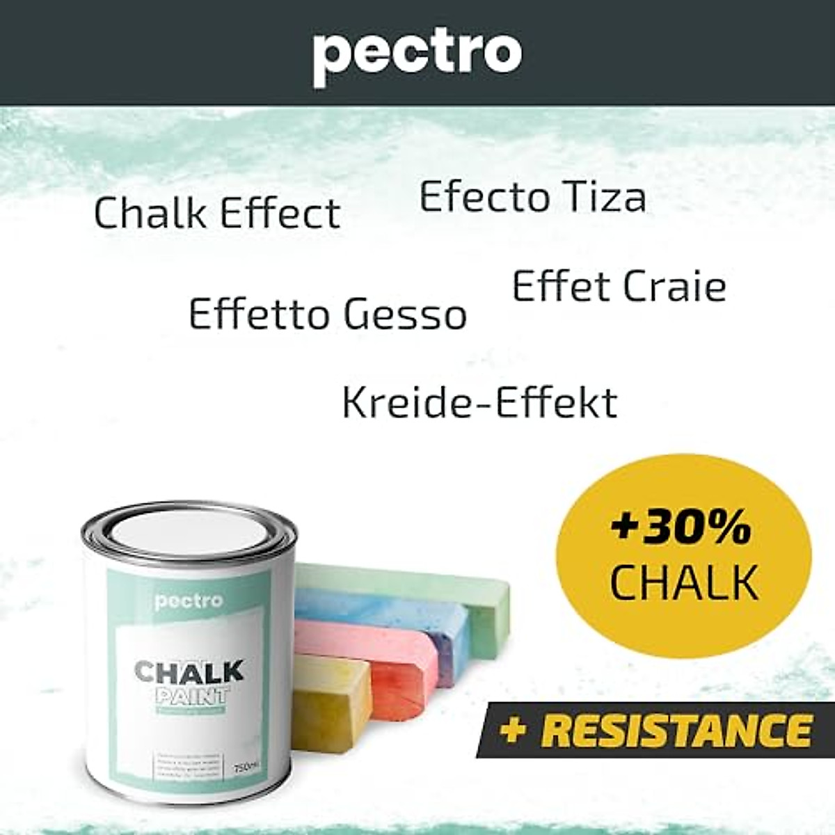 Black Chalk Paint for Furniture 25 fl.Oz. (750ml) + Special Brush - Furniture Paint no Sanding or Priming - Chalk Finish Wood Paint - DIY Projects Home Decor & Improvement (DEEP Black)