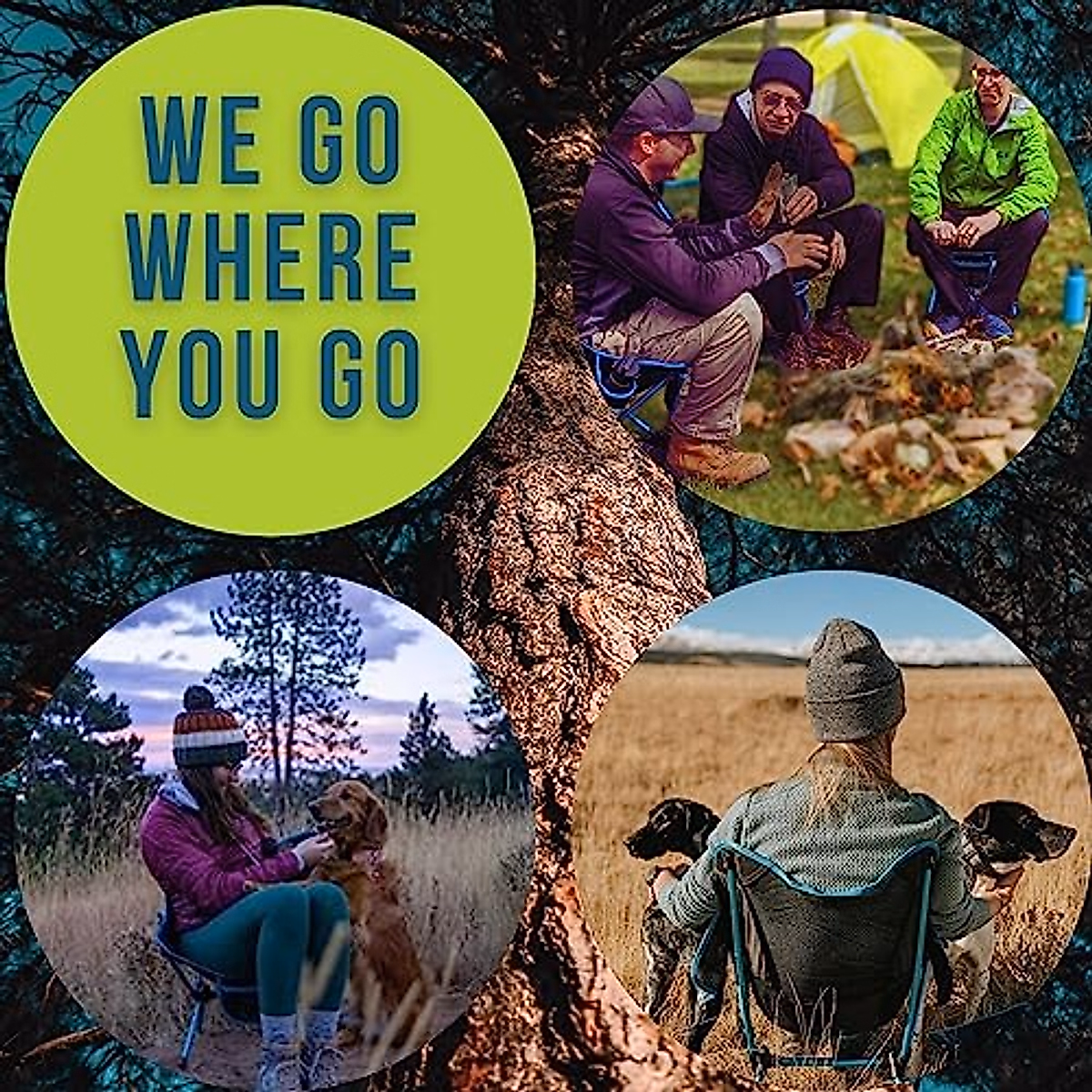 ER EZ - Ultralight Folding Camping Chair, Heavy Duty Portable Compact for Outdoor Camp, Travel, Beach, Picnic, Festival, Hiking, Lightweight Backpacking - Includes Free Sand Net! (Blue)