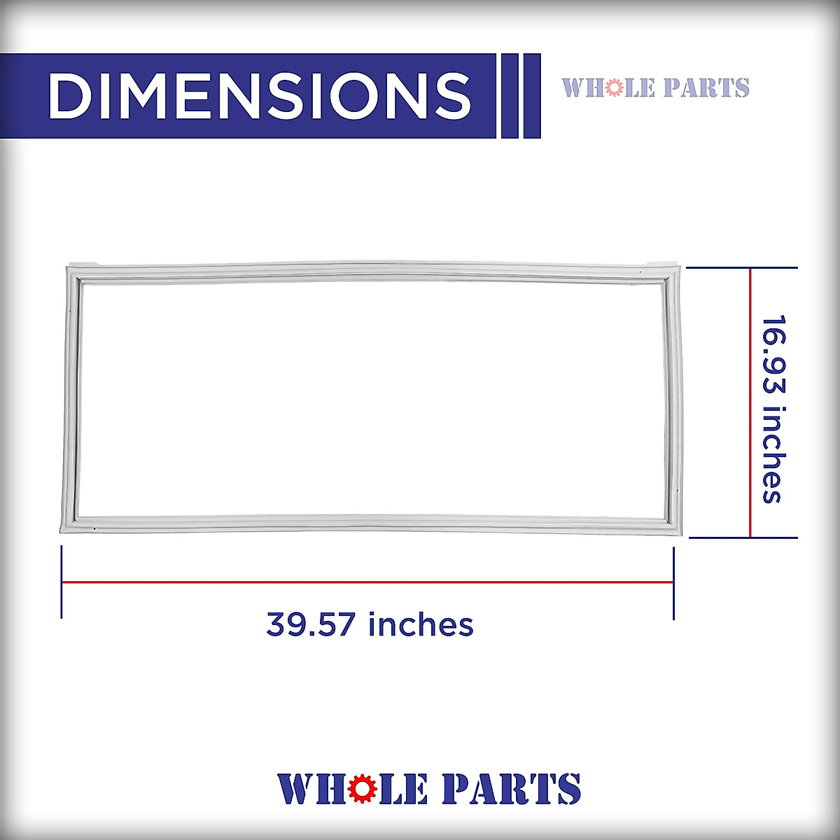 Whole Parts Refrigerator French Door Seal Gasket Part# DA63-06542A - Replacement & Compatible with Some Samsung Refrigerators