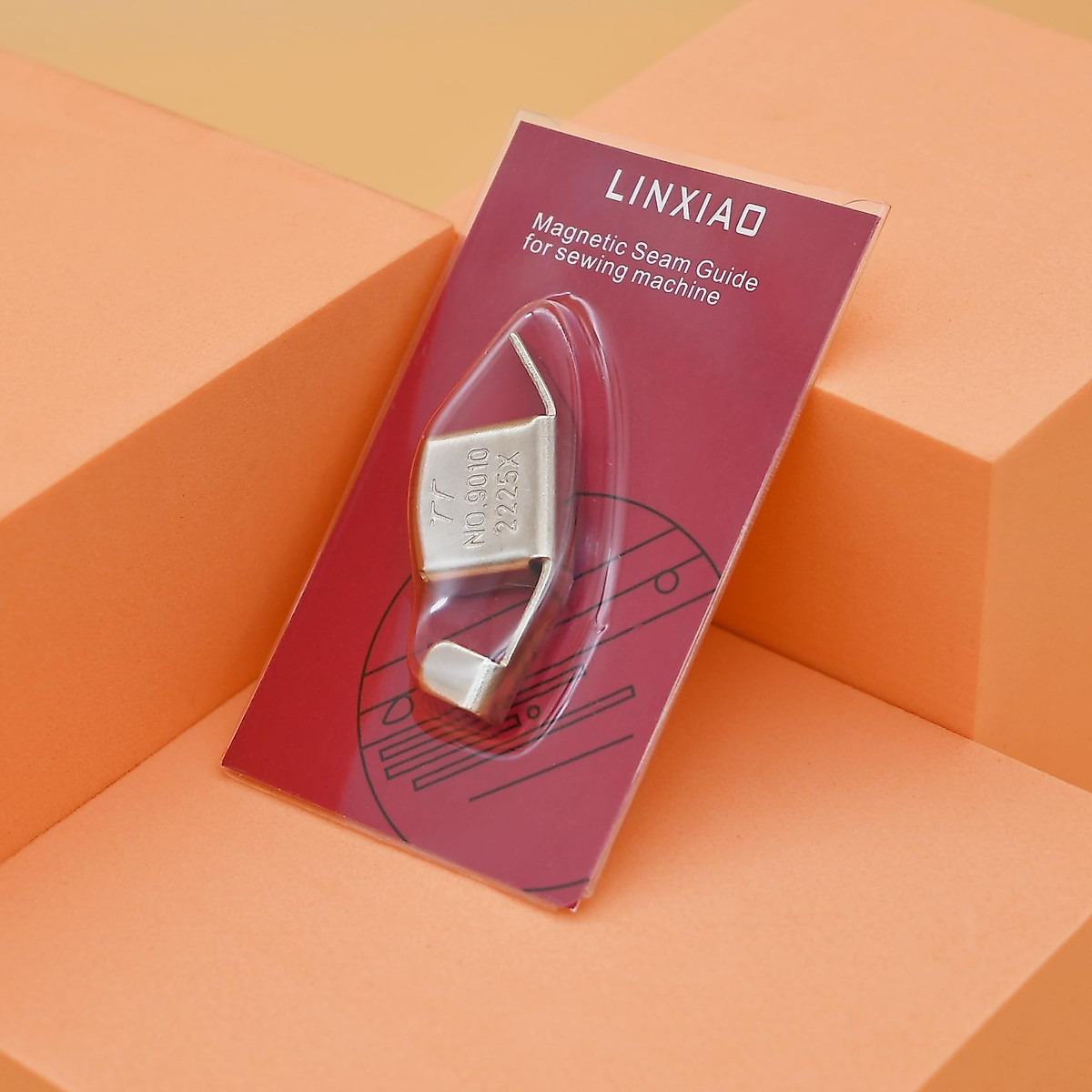 Seam Guide Ruler and Magnetic Seam Guide for Sewing Machine,1/8” to 2” Straight Line Hems Sewing Ruler of Sewing Products for Sewing Gauge, Includes 1/4” Pivot Point and 45 Degree Trim Line