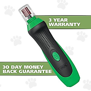 Wahl Lithium Ion Rechargeable Dog Nail Grinder with Concave Rounding Tip and Nail Guard for Increased Safety and Precise Nail Grinding, 3 Hour Run Time - 5975