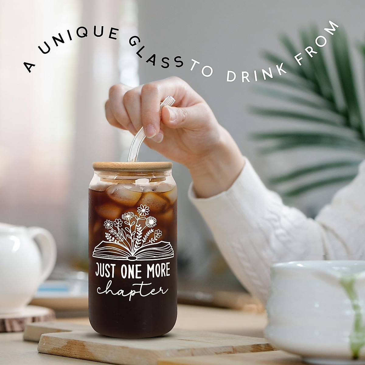 Book Lovers Gift Ideas - Christmas Gifts for Book Lovers - Book Lovers Gifts - Gift for Book Lover Women - Book Worm, Book Club Gift Ideas - Xmas Gift for Readers and Book Lovers - 20 Oz Can Glass