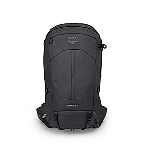 Osprey Stratos 34L Men's Hiking Backpack, Tunnel Vision Grey, One Size