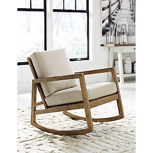 Signature Design by Ashley Novelda Coastal Upholstered Accent Chair, Beige