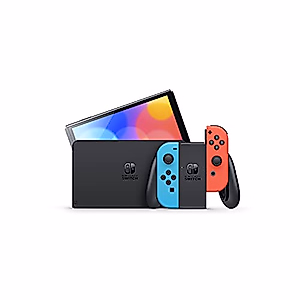 Nintendo Switch – OLED Model w/ Neon Red & Neon Blue Joy-Con