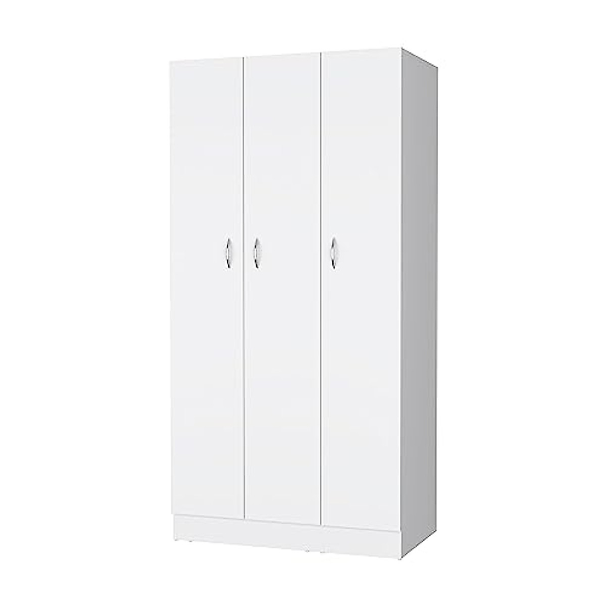 AMFSQJ Contemporary Miscellaneous Storage Closet with Hanging Rod, Versatile Organizer for Various Spaces, 35.43”*29.69”*71.14”H, White