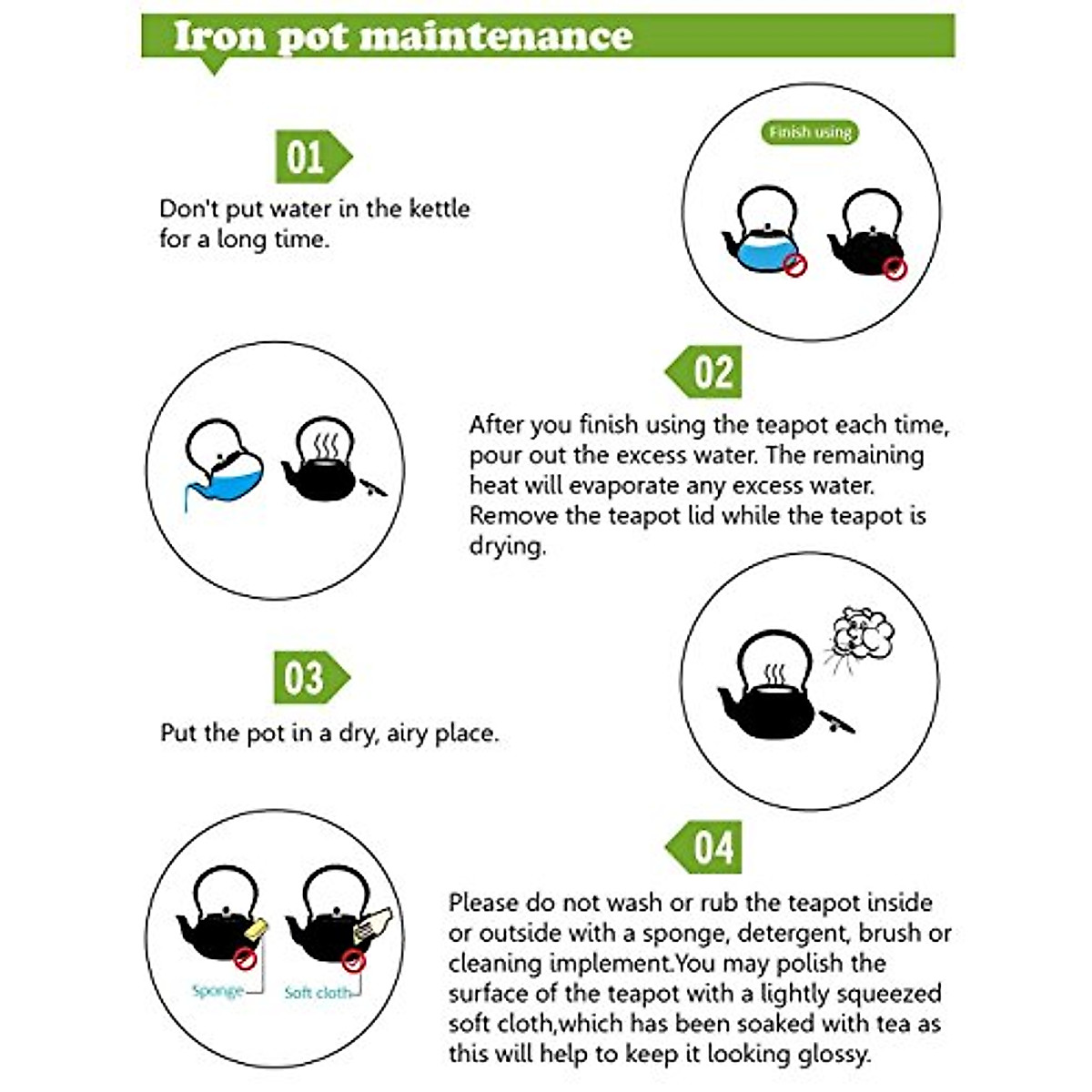 Sotya Cast Iron Teapot, 40oz/1200ml Japanese Tetsubin Tea Pot with Infuser for Loose Leaf and Tea Bags, Tea Kettle Coated with Enameled Interior for Stove Top, White