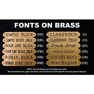 HALTER PLATE XLARGE THICK Notched Brass or Nickel Silver I.D. Plate .050" Thick Custom Engraved