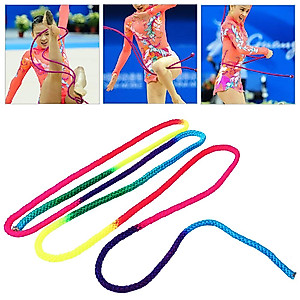 Alomejor Gymnastics Rope Rainbow Color Rhythmic Gymnastics Rope Solid Competition Arts Training Rope