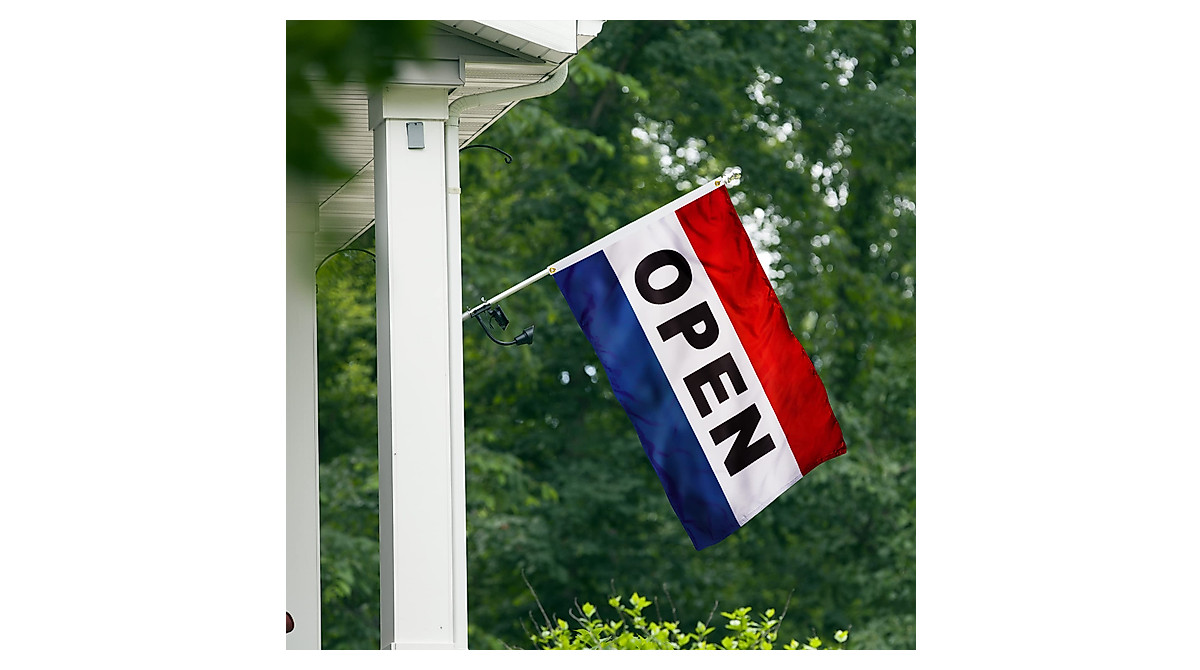 Open Flag for Business - Durable 3x5 ft Double Sided