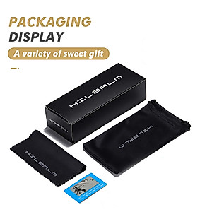 Hilbalm 3 Pack Polarized Sunglasses for women men UV400 Glasses (Black frame-gray lens/Black frame-blue lens/Leopard Frame-Brown Lens)