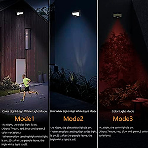 NODINIHU Solar Lights Outdoor,3 Lighting Modes,COB LED Solar Powered Motion Sensor Outdoor Lights,IP65 Waterproof Security Flood Lights,for Garden Yard Patio (2PACK)