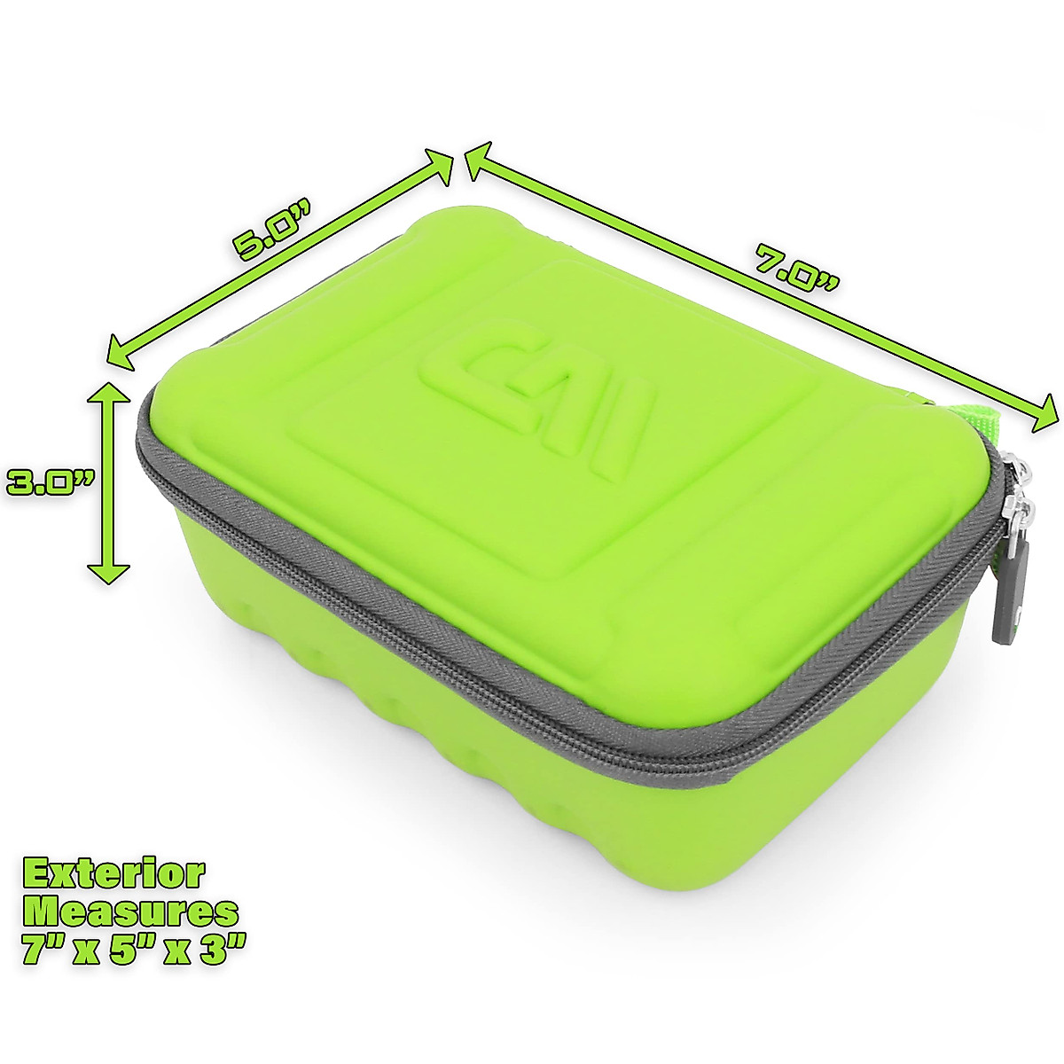 CASEMATIX Green Clipper Blade Holder for 12 Blades - Protective Clipper Blade Storage Case with Barber Blade Holder Foam and Hard Shell Impact-Resistant Outer, Case Only