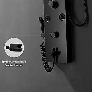 BWE Handheld Bidet Sprayer Showerhead Bracket Holder for Bathroom Shower Panel