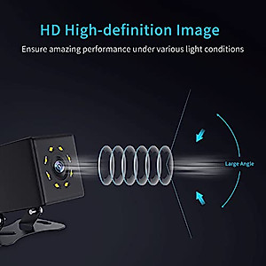 Backup Camera for Car Front & Back Rear View Camera: Night Vision HD 170 Degree Wide View Angle with 8 LEDs, License Plate Backup Camera Waterproof Reverse Camera for Cars/Truck/Camper