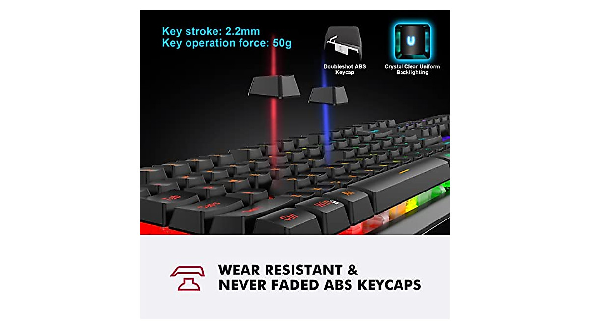 NPET K10 Wired Gaming Keyboard - Spill Resistant & RGB