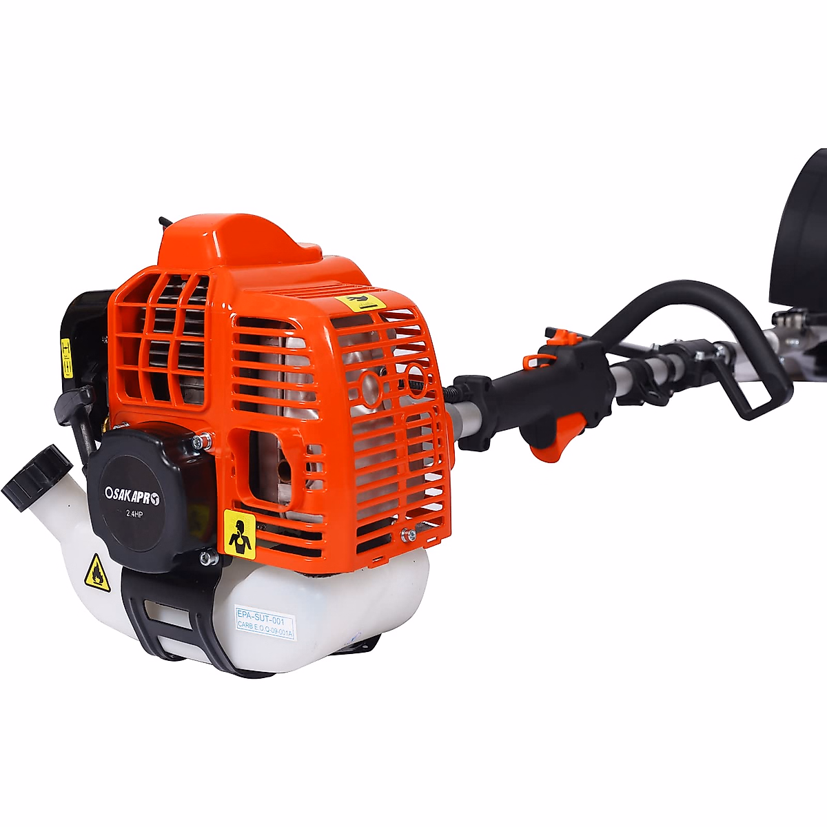 Gas Power Snow Sweeper Broom Handheld,1700W Hand Held Walk Behind Sweeping,for Cleaning Driveway,Lawn,Pavements,Garden,Outdoor Clean Tool,EPA,52CC 2-Stroke,27.2x10.4,Orange