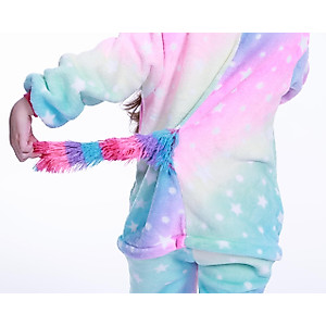 Zorxu Girls Unicorn Onesie Pajamas Animal Costume Halloween Cosplay Unisex Xmas Gifts for Kids